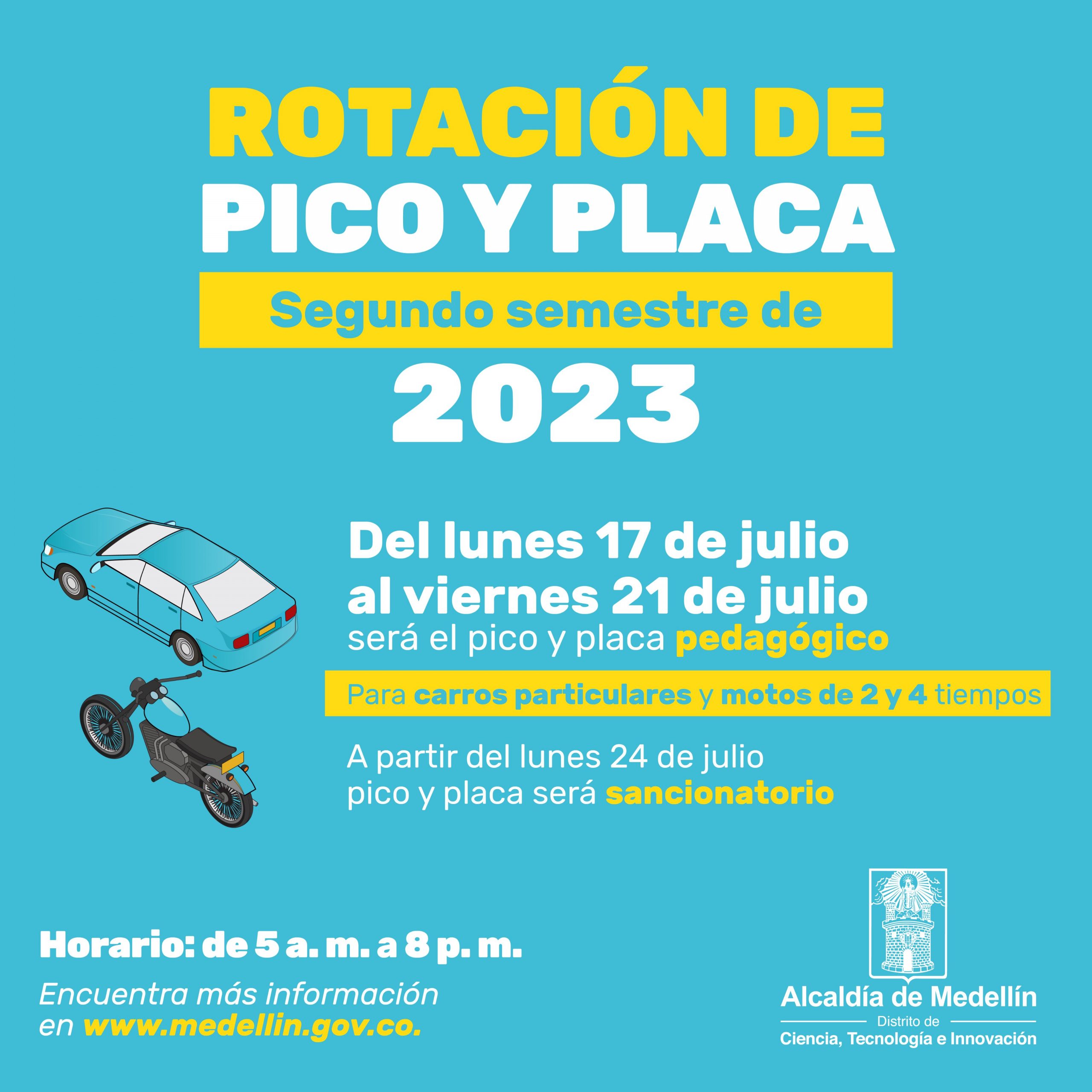 Desde el lunes 17 de julio inicia la rotación del Pico y Placa en ...